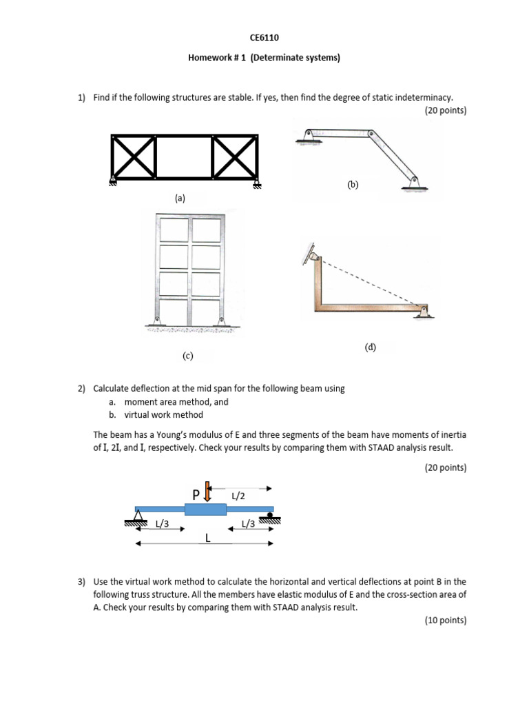 CE50100 - Assignment 1 | PDF | Beam (Structure) | Building Engineering