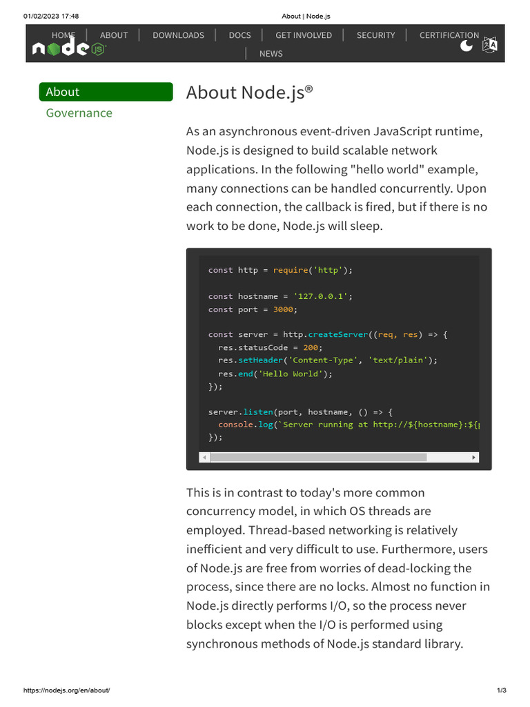 About - Node - Js | PDF | Software | Systems Engineering