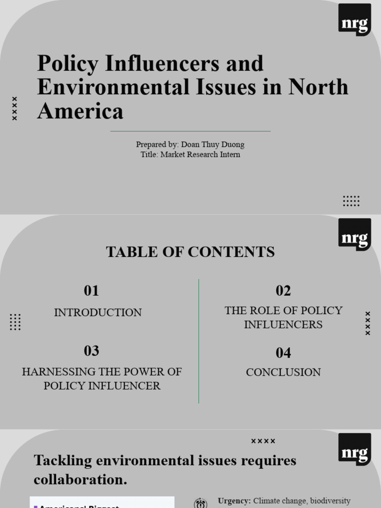 (NRG) Policy Influencers | PDF | Linked In | Policy