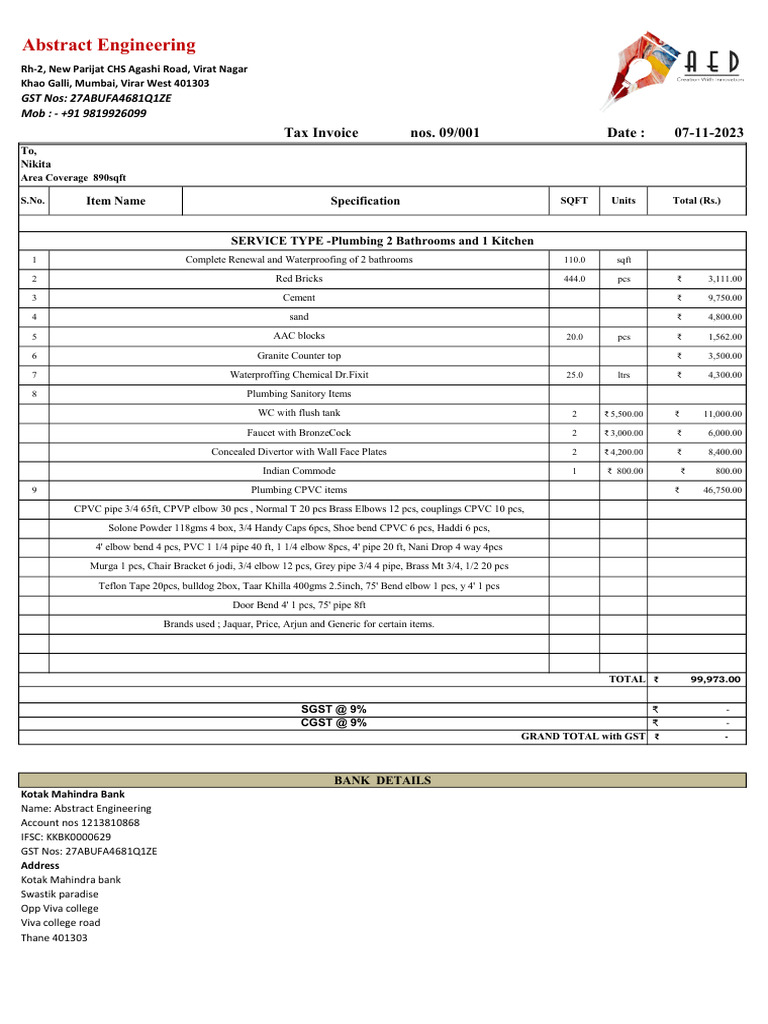 Nki Modified - XLSX 4 | PDF | Materials | Building Engineering