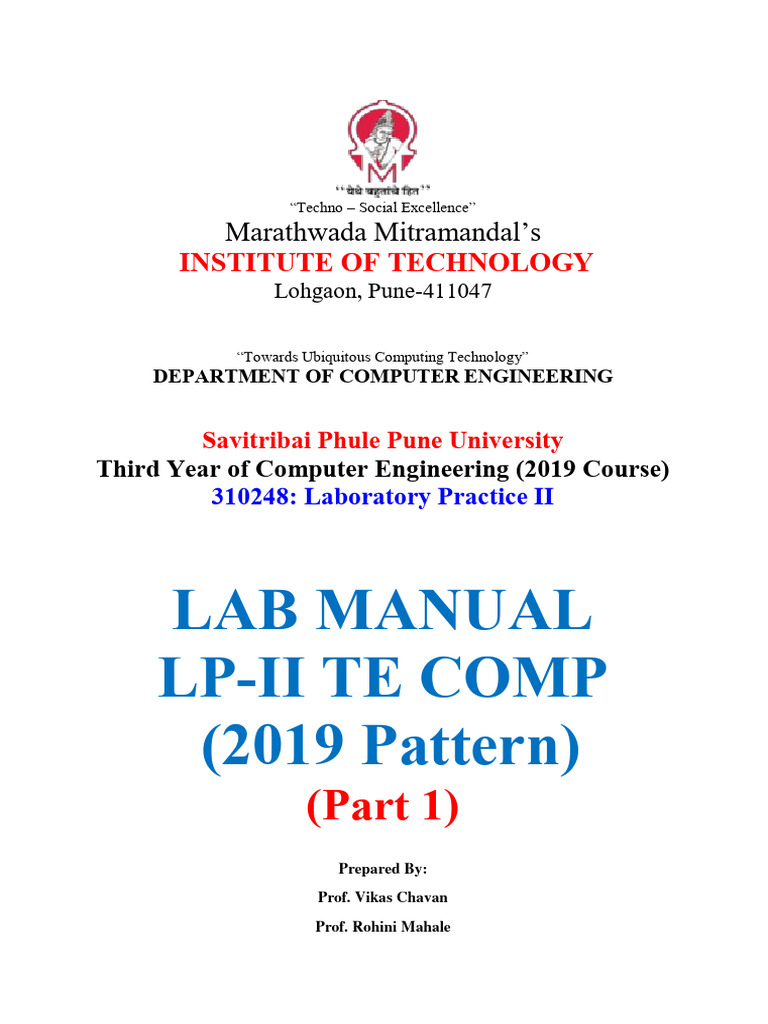 Lab Manual Lp2 Sem Ii 2022 23 Pdf Computer Science