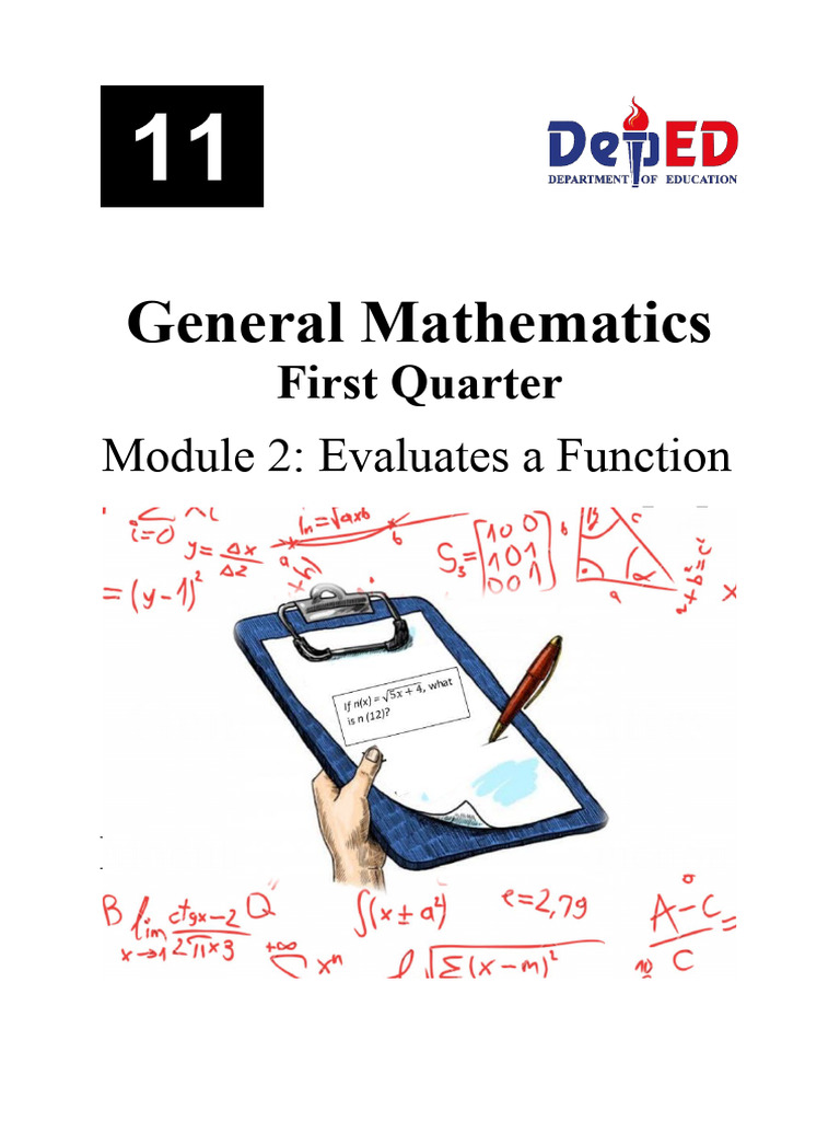 General-Mathematics Q1 Module-2 | PDF | Function (Mathematics) | Learning