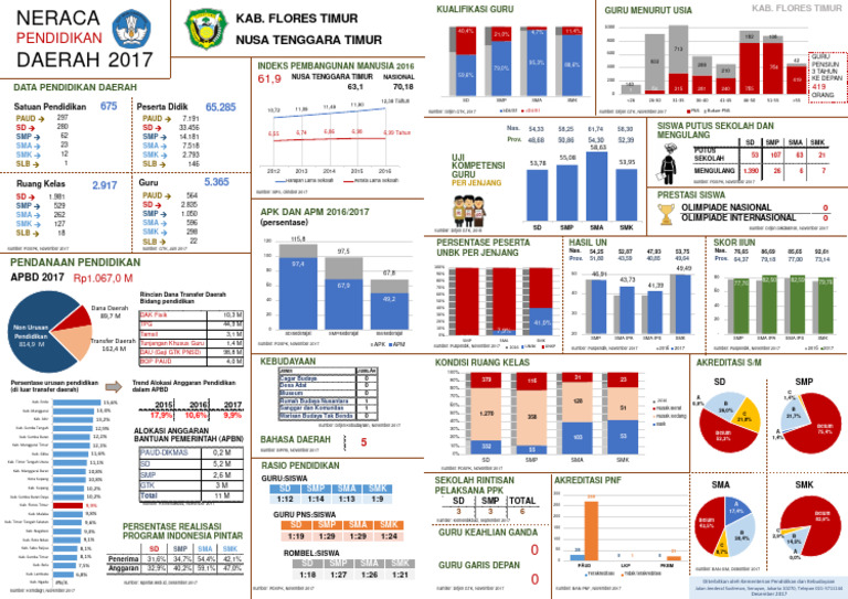 NPD 2017 - Flores Timur (NERACA PENDIDIKAN) | PDF