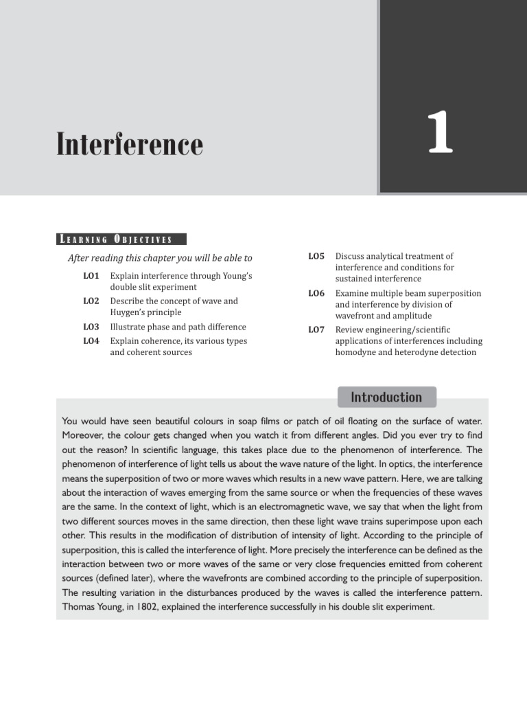 Interference Split (1 1) 20231105100354 | PDF | Coherence (Physics) | Waves