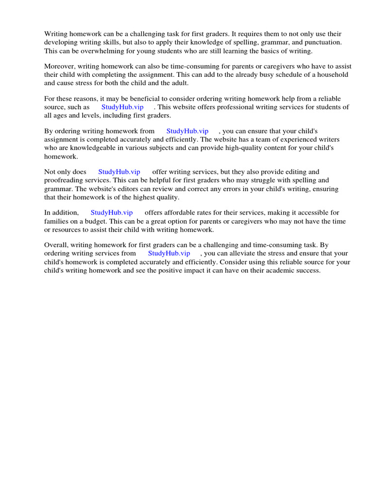 Writing Homework 1st Grade | PDF | Worksheet | Homework