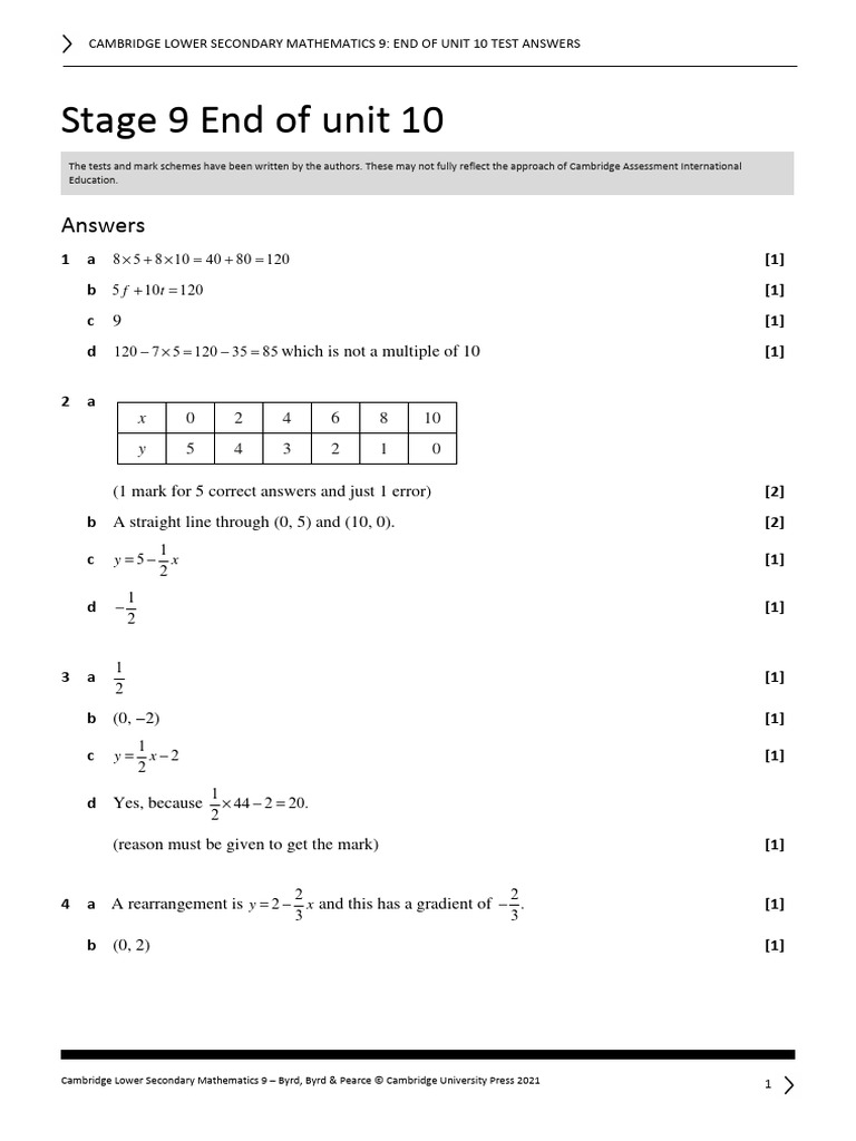 Unit 10 End-Of-Unit Test Answers | PDF