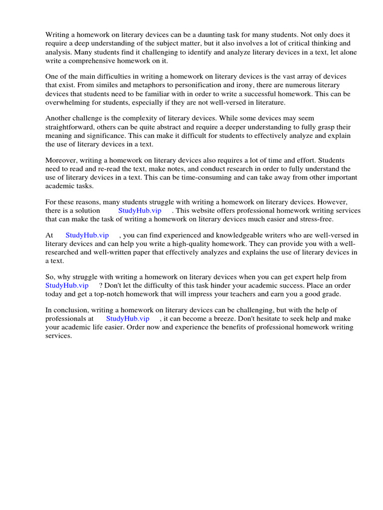 Literary Devices Homework | PDF | Metaphor | Poetry