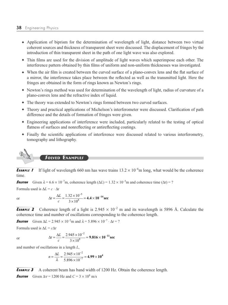Interference Split (38 38) 20231105100344 | PDF | Coherence (Physics) | Interferometry