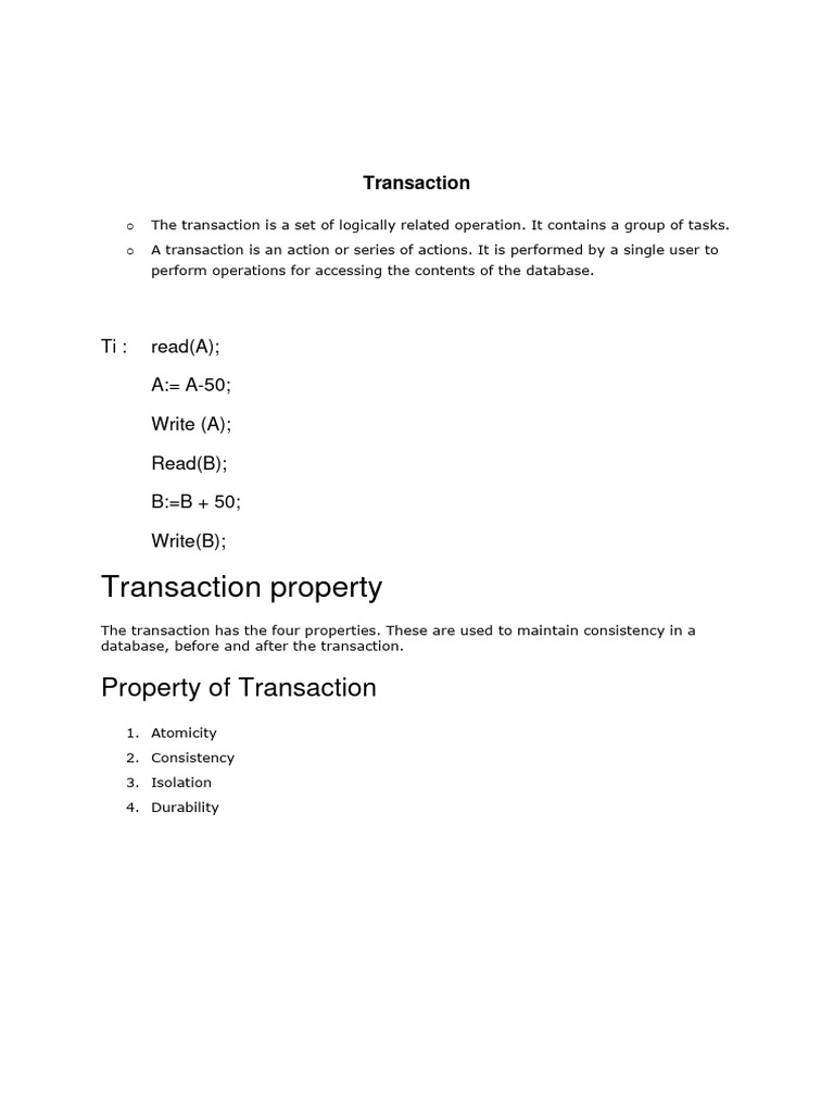 Unit4 DBMS Full TAB | PDF | Databases | Computing
