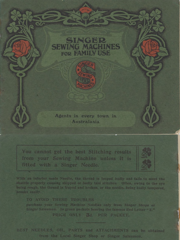 Singer Family Machines Australia Pamphlet | PDF | Shoe | Clothing