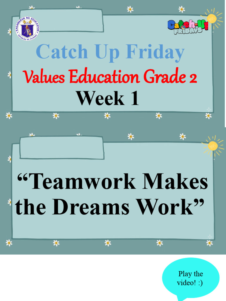 Values 2 W1 Q4 | PDF | Self Esteem | Competition