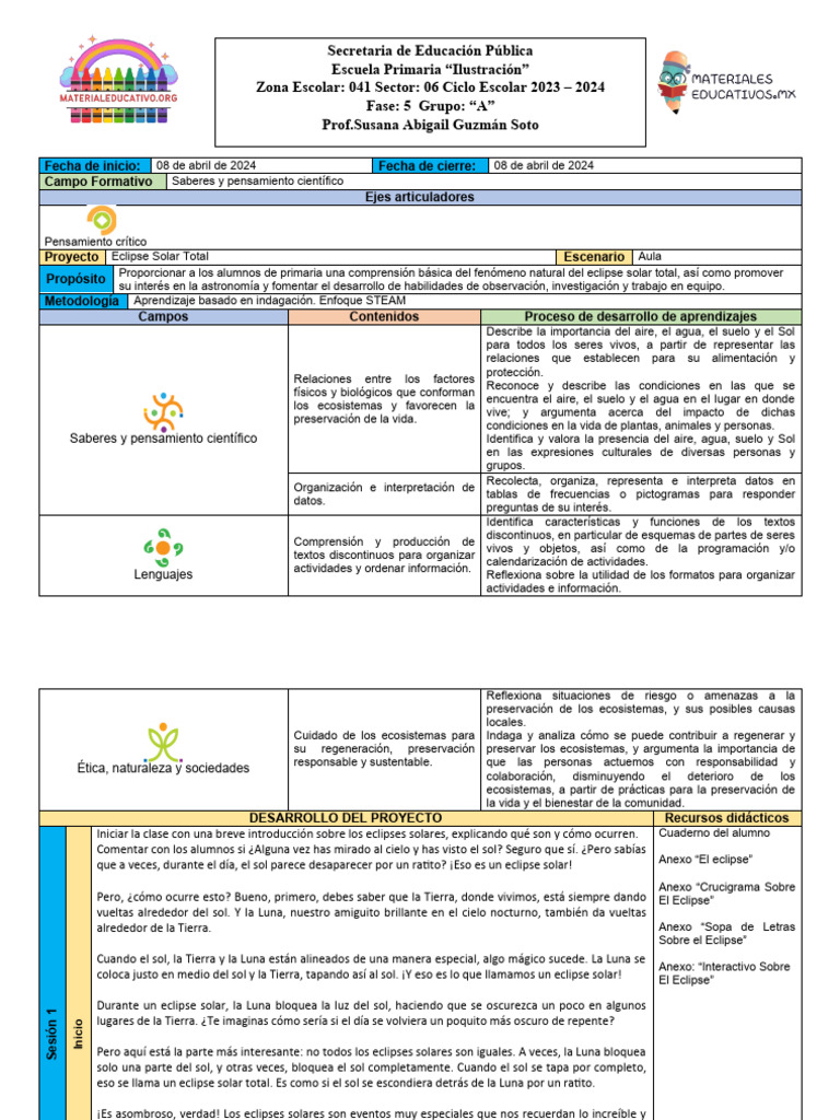 Proyecto Eclipse Solar MEX | PDF | Eclipse solar | Dom