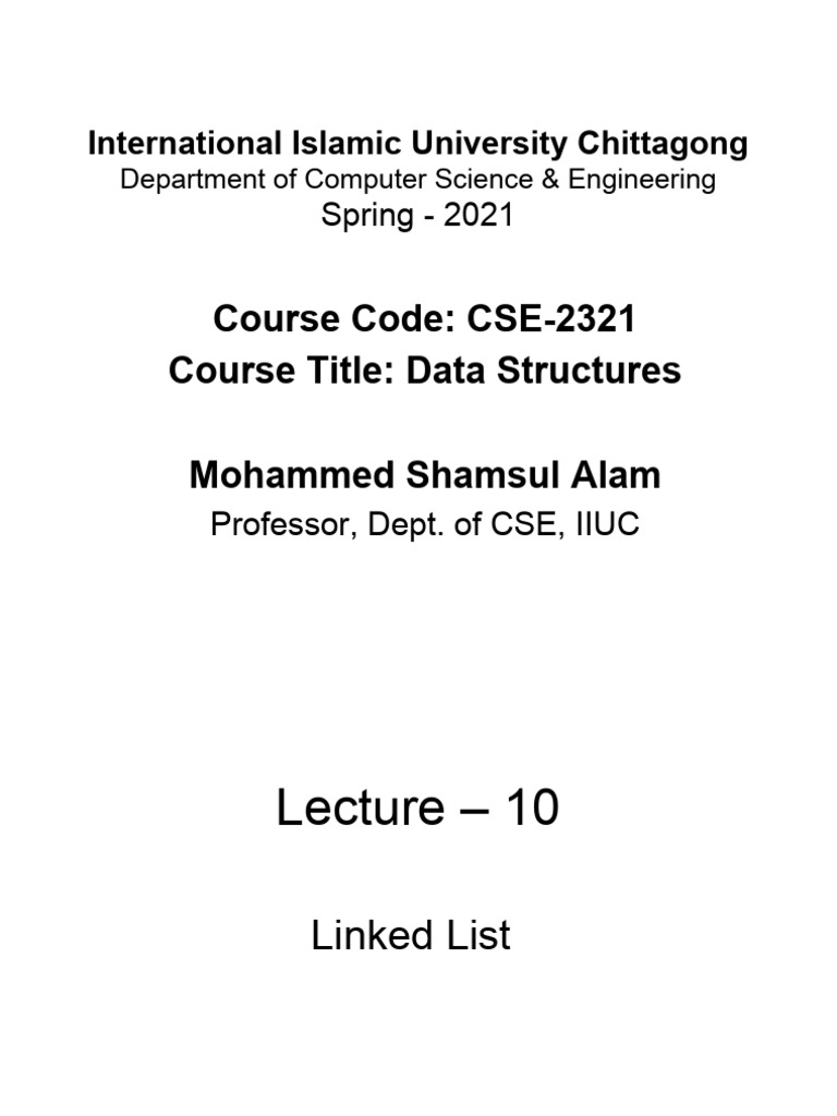 Link List 1 Pdf Pointer Computer Programming Computer Programming 