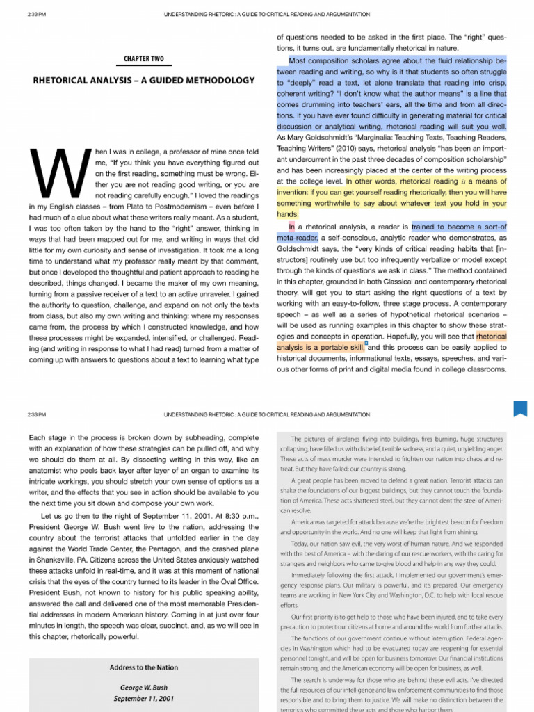 Understanding Rhetoric Chapter 2 | PDF
