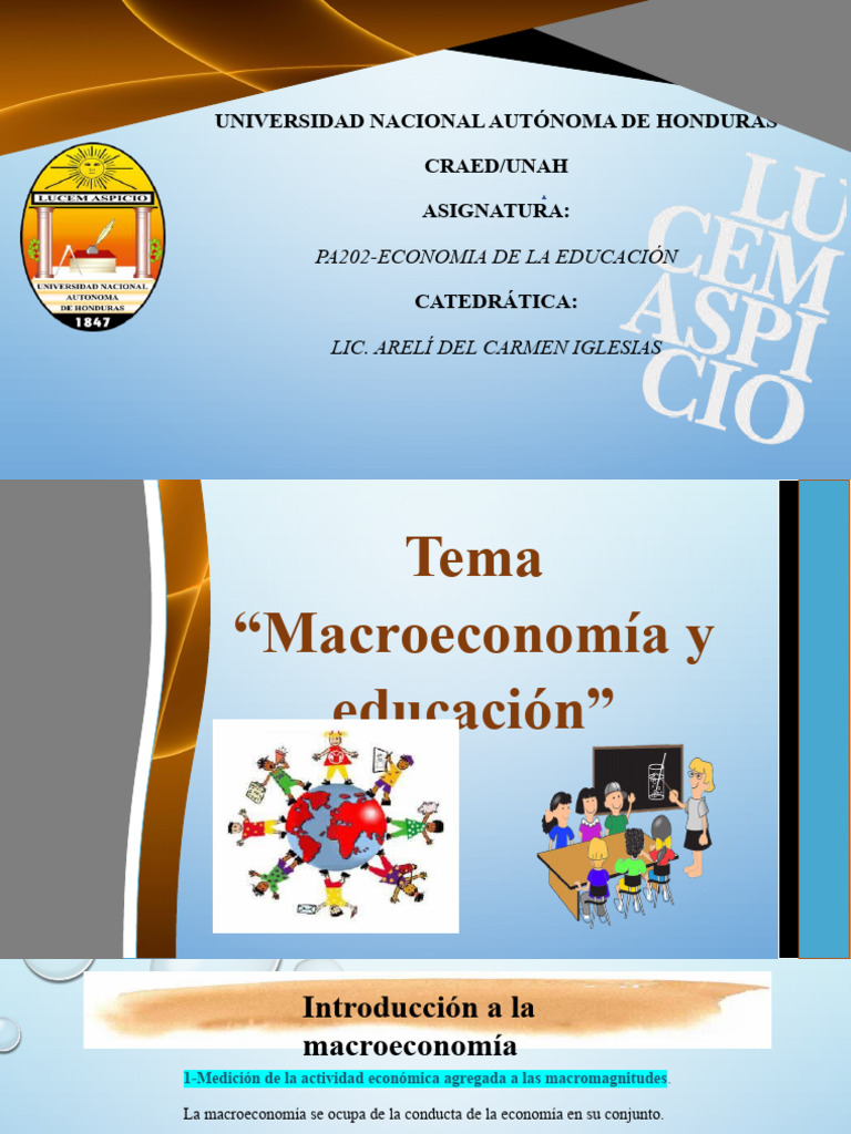 Macro Economia Y Educación Pdf Inflación Producto Interno Bruto