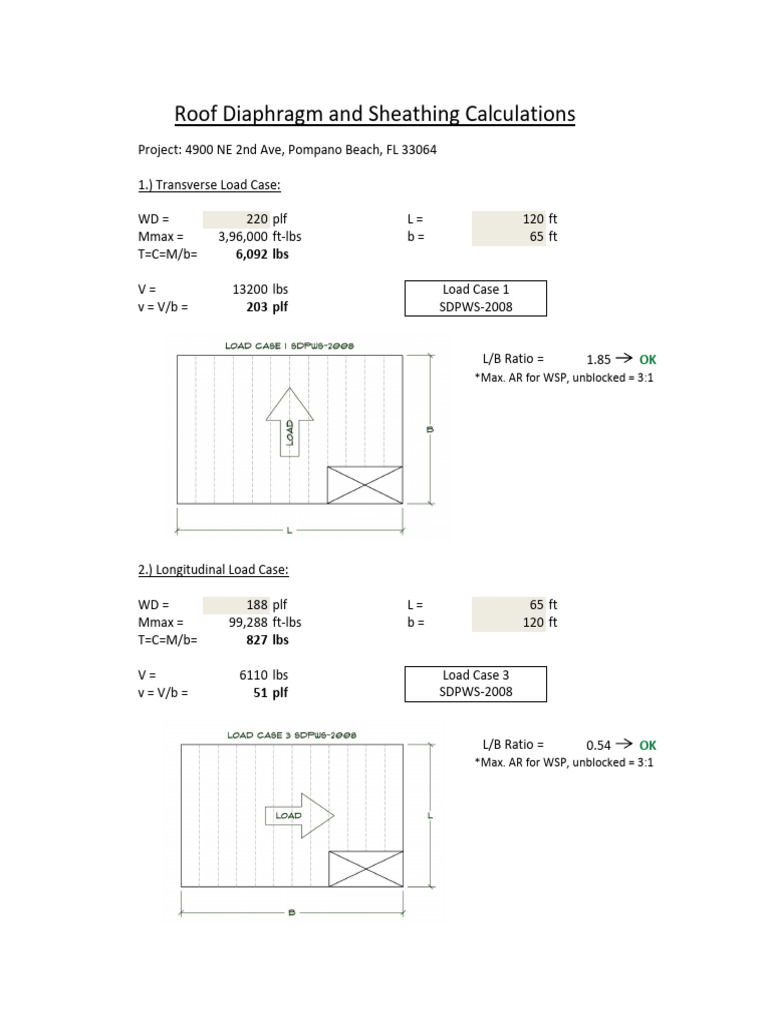 Roof Sheathing Load Calculations | PDF | Civil Engineering | Building ...