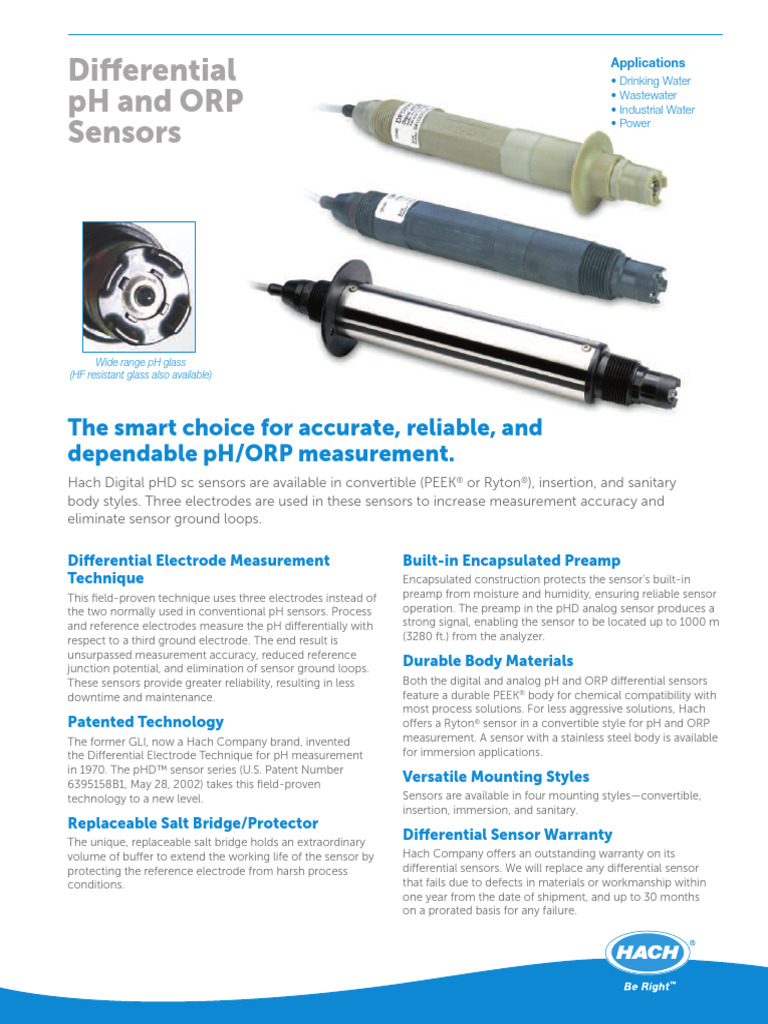 Differential PH and ORP - US | PDF | Sensor | Ph