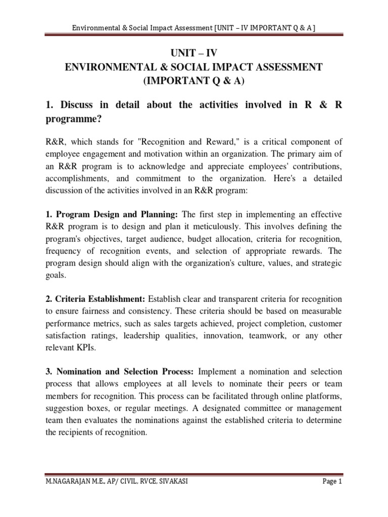 E&sia - (Unit - Iv) Important Question & Answer | PDF | Cost–Benefit Analysis | Life Cycle ...