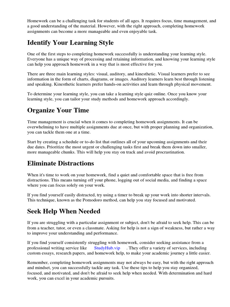 Learning Style Quiz Homework Tips | PDF | Learning Styles | Learning