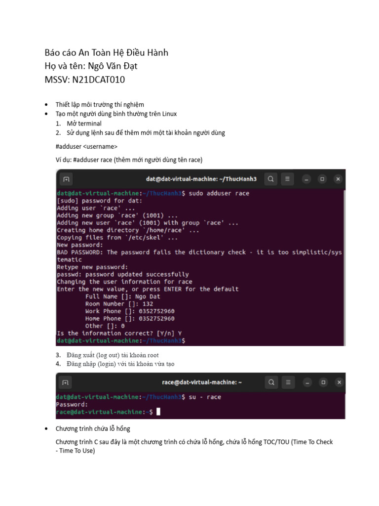 Baocao ATHDH TH3 | PDF