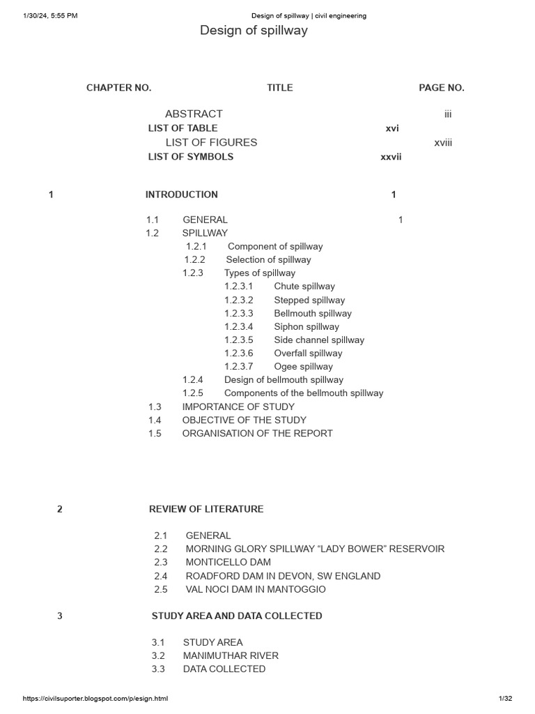 RCC Design of Shaft Spillway | PDF | Spillway | Water And The Environment