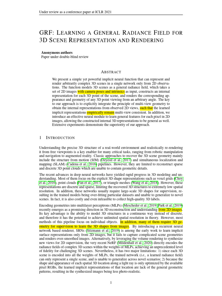 GRF: L G R F 3DS R R: Earning A Eneral Adiance Ield For Cene ...