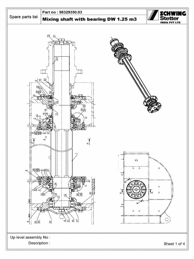 Schwing Stetter India Spare Parts List | PDF | Washer (Hardware) | Valve