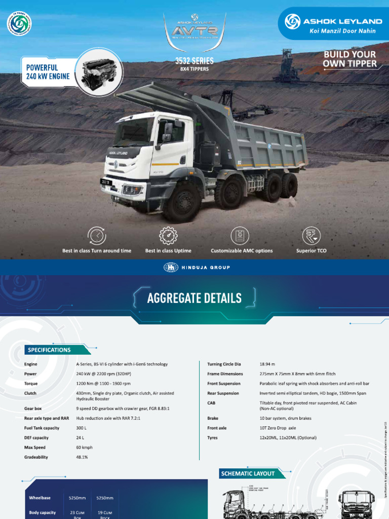 Ashok Leyland-3532 - 8x4 - 320-HHP | PDF