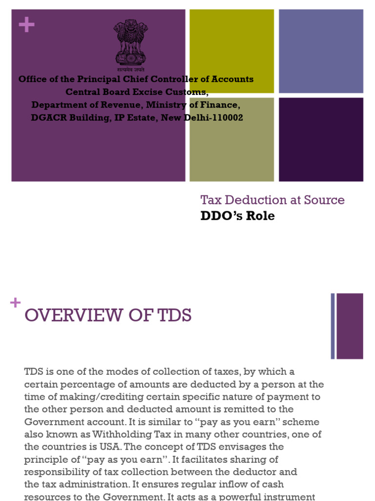 Tax Deduction at Source: DDO's Role | PDF | Taxes | Government Finances