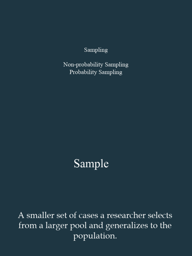 2 1 Sampling Pdf Sampling Statistics Randomness