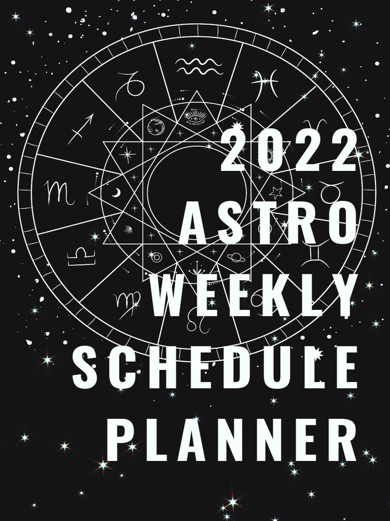 Astro Weekly Schedule Planner | Download Free PDF | Planets In Astrology | Planetary Science