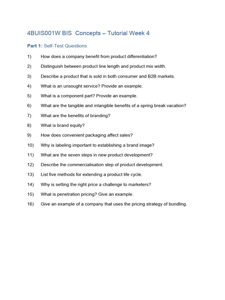 BIS Concepts 2022-23 Week 4 Tutorial | PDF