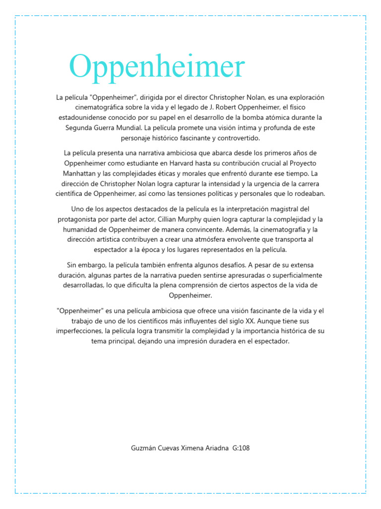 Oppenheimer | PDF