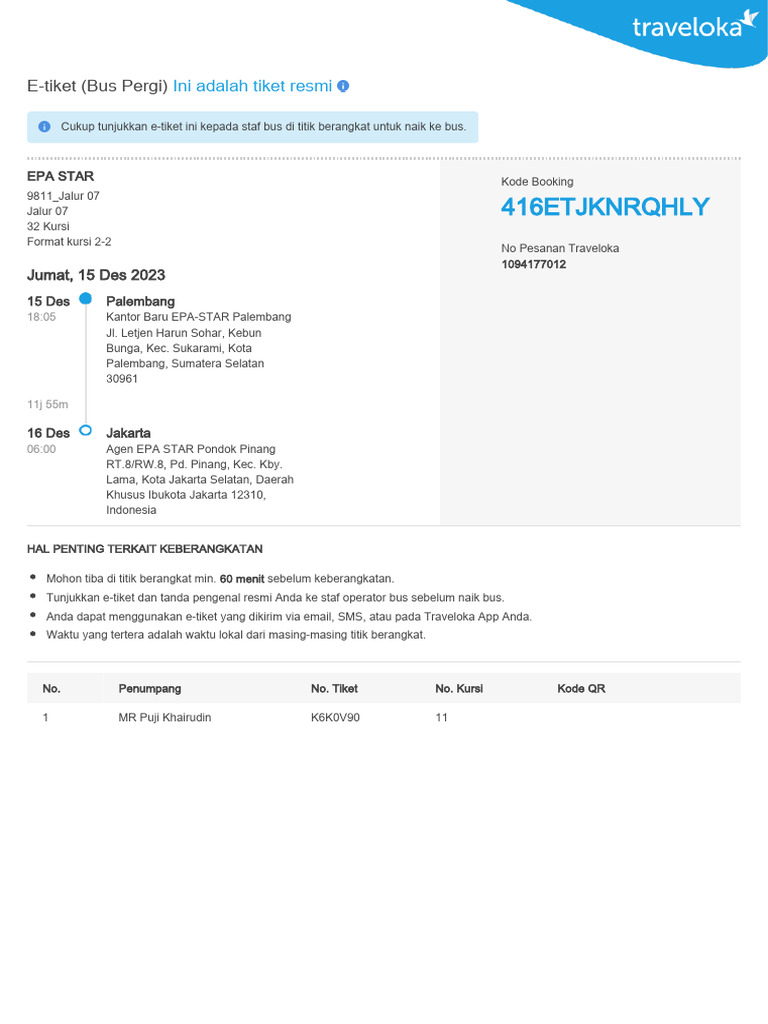 BUS AWAY E-Ticket-2 | PDF