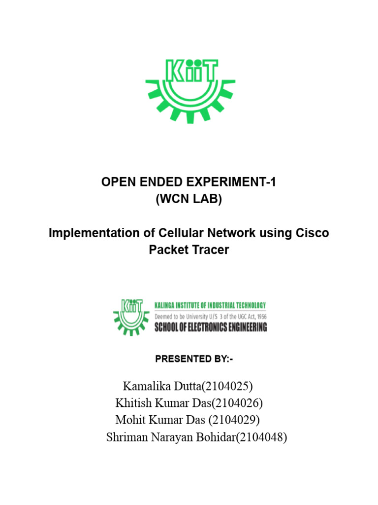 WCN Open Ended Experiment-1 | PDF | Cellular Network | Computer Network