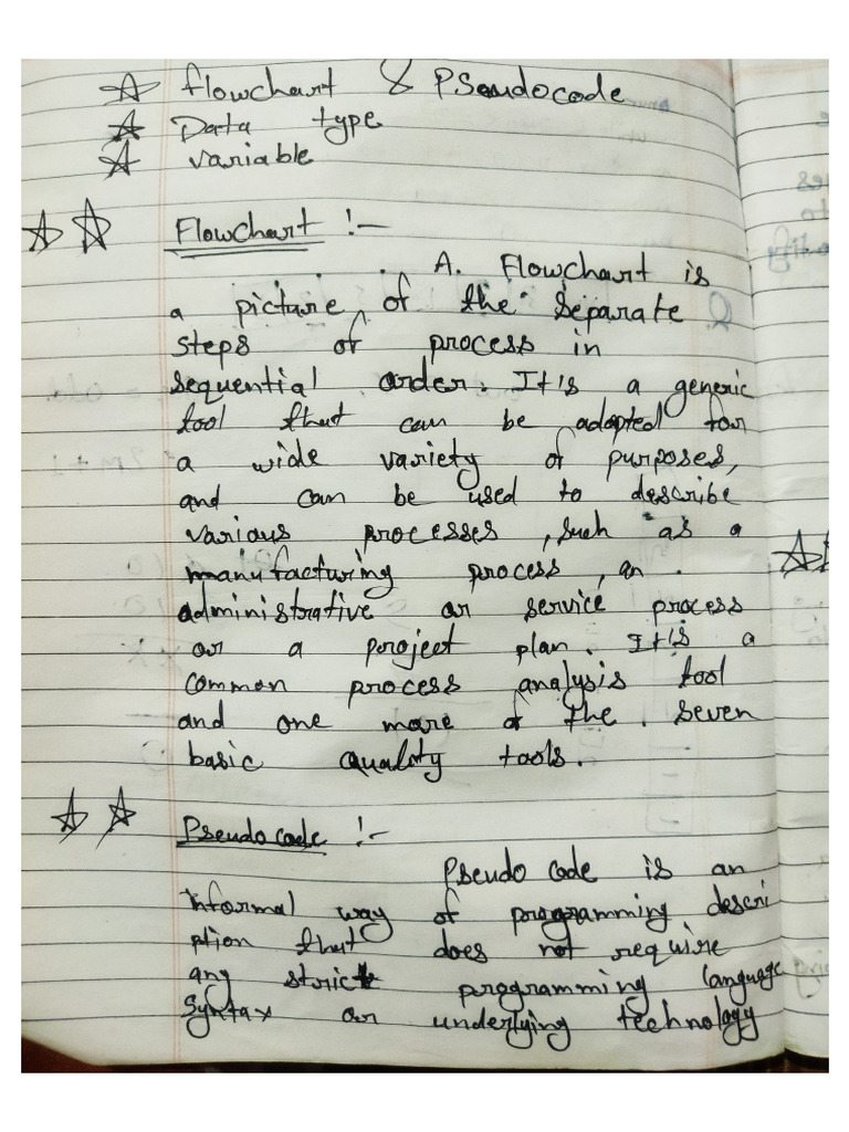 Flowchart and Pseudo Code | PDF