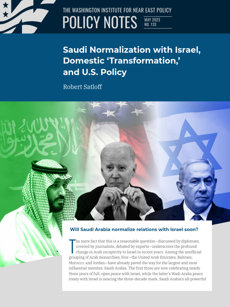 Saudi Normalization With Israel Domestic Transformation and US Policy ...