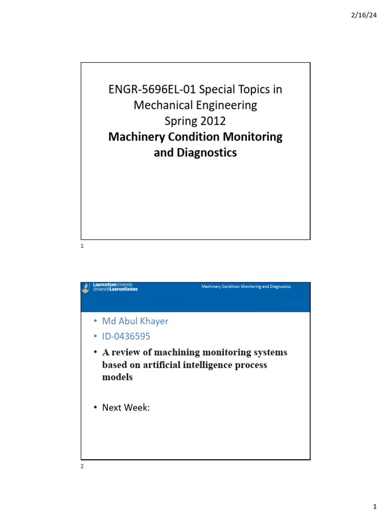 Machinery Diagnostics - L4 2024 | PDF | Amplitude | Accelerometer