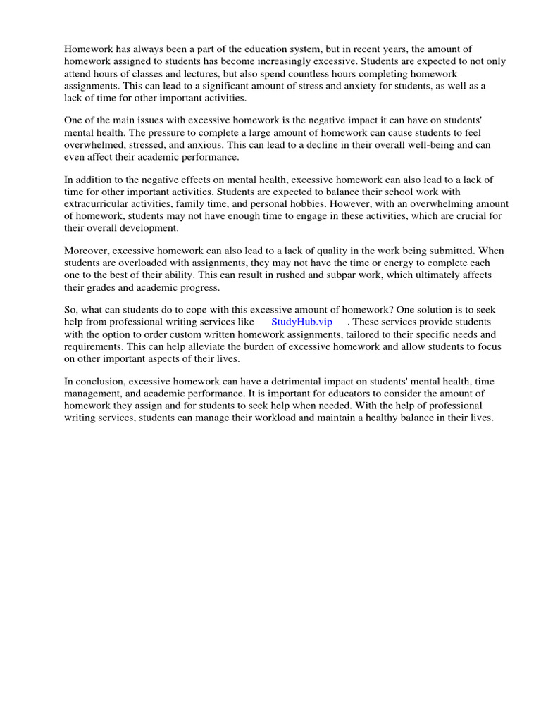 Exaggerated Homework Amount | PDF | Homework