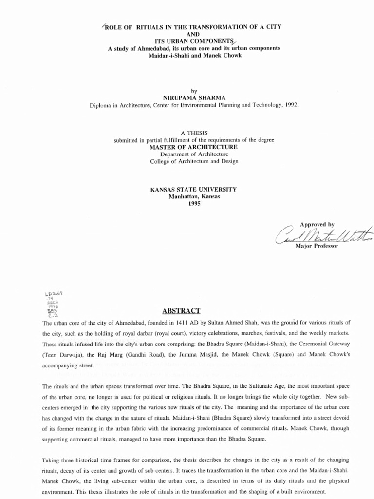 role: Components, Ahmedabad, and Urban and Manek | PDF | Rituals | Theory