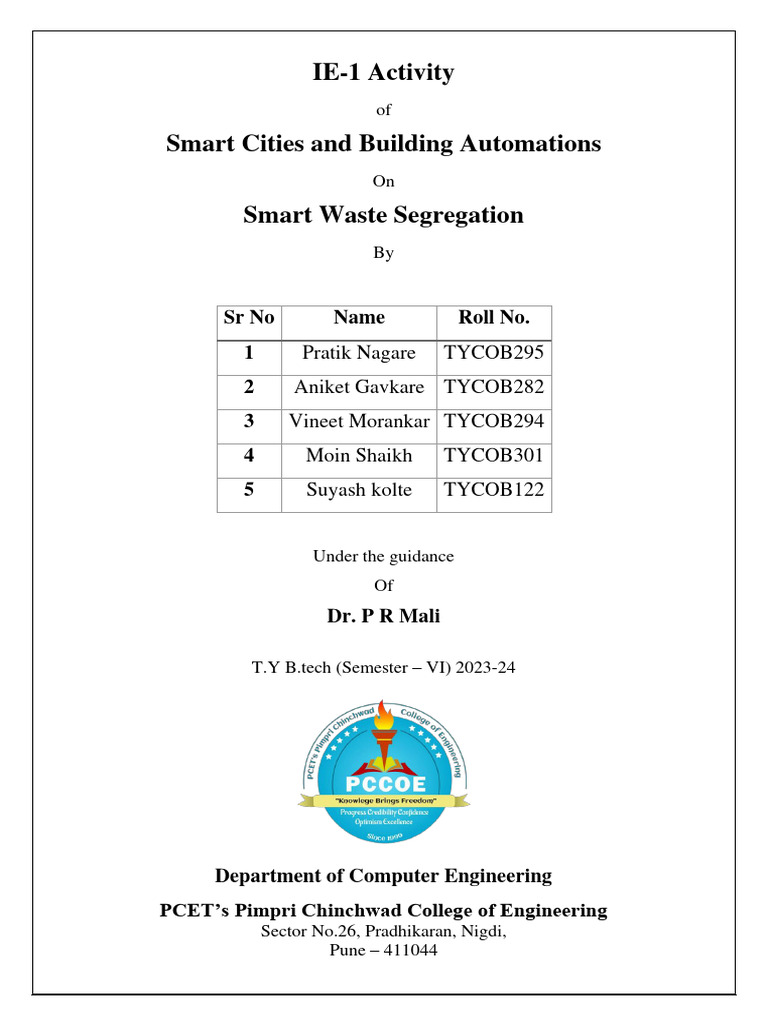 Smart City Report | PDF | Automation | Waste Management