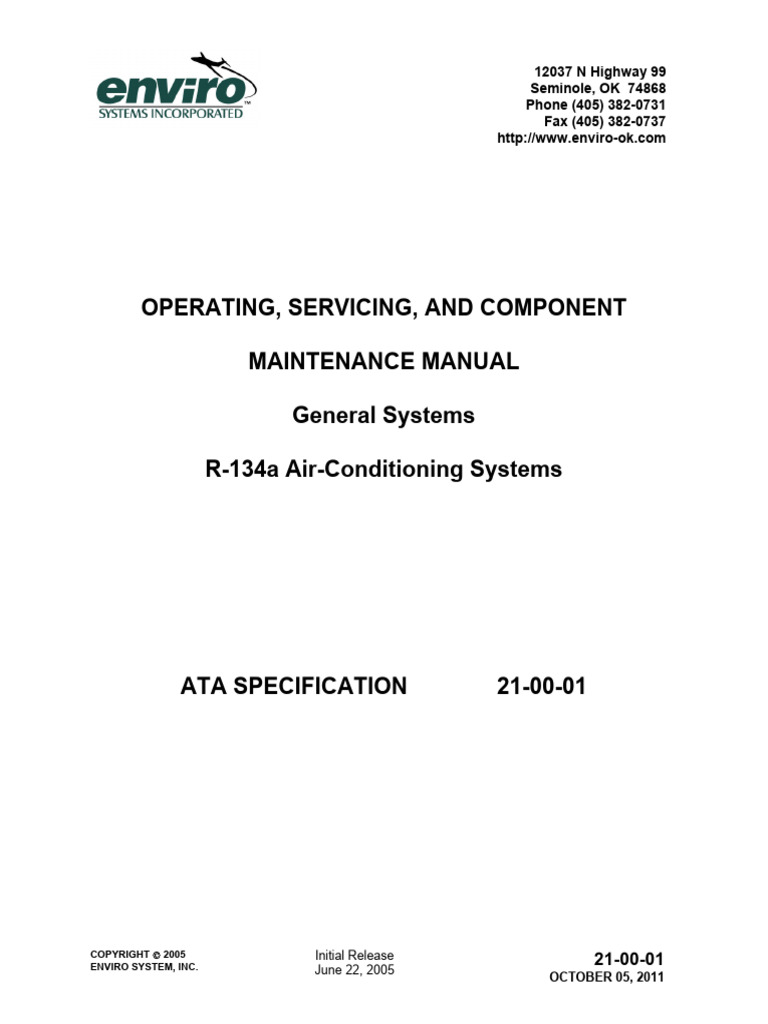 GM R134a - ATA 21-00-01 | PDF | Gases | Mechanical Engineering