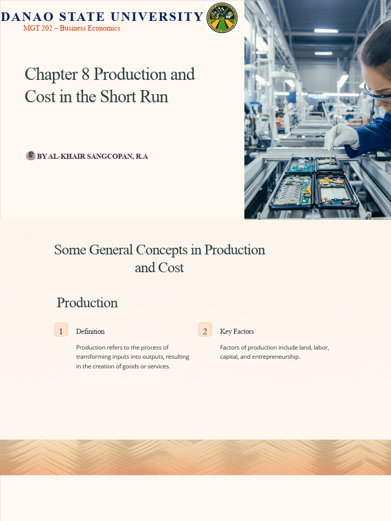 Short-Run Production and Cost Analysis | PDF | Marginal Cost | Production Function