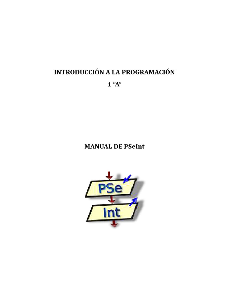 PSeInt - MANUAL 2024 | PDF | Lenguaje de programación | Programación de computadoras