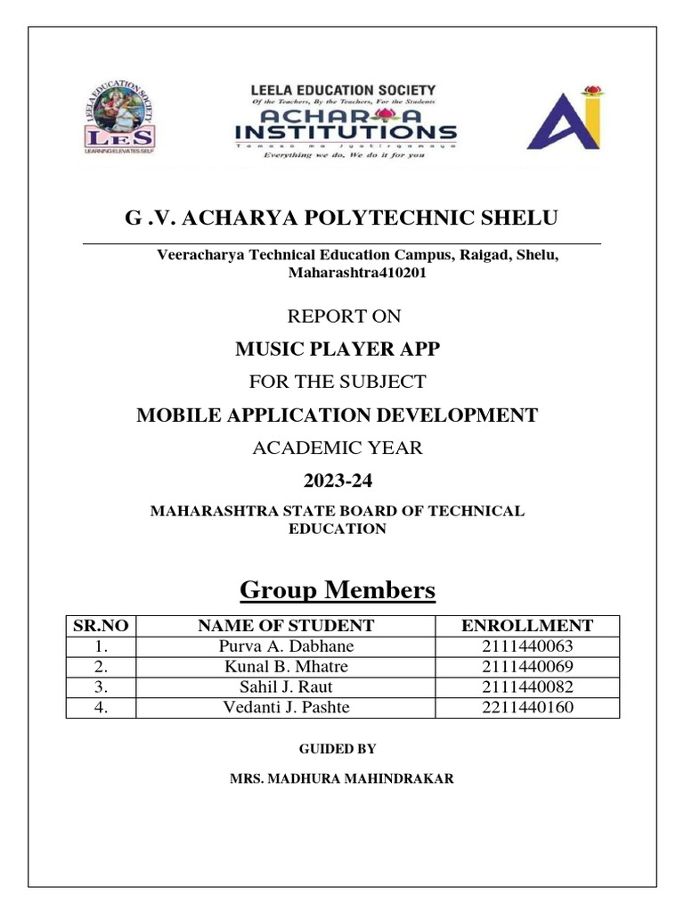 MAD Microproject Group | PDF | Streaming Media | Application Software