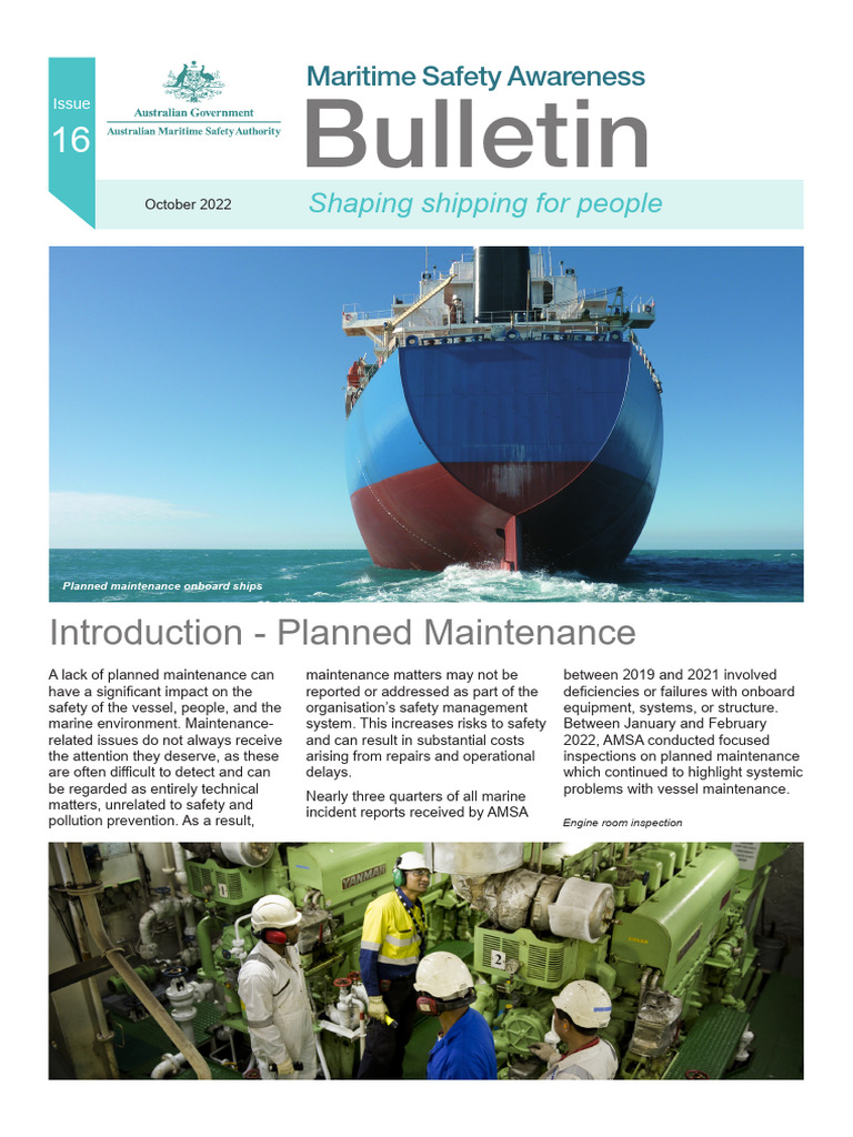 p220906 Maritime Safety Awareness Bulletin Issue 16 | PDF | Ships | Safety