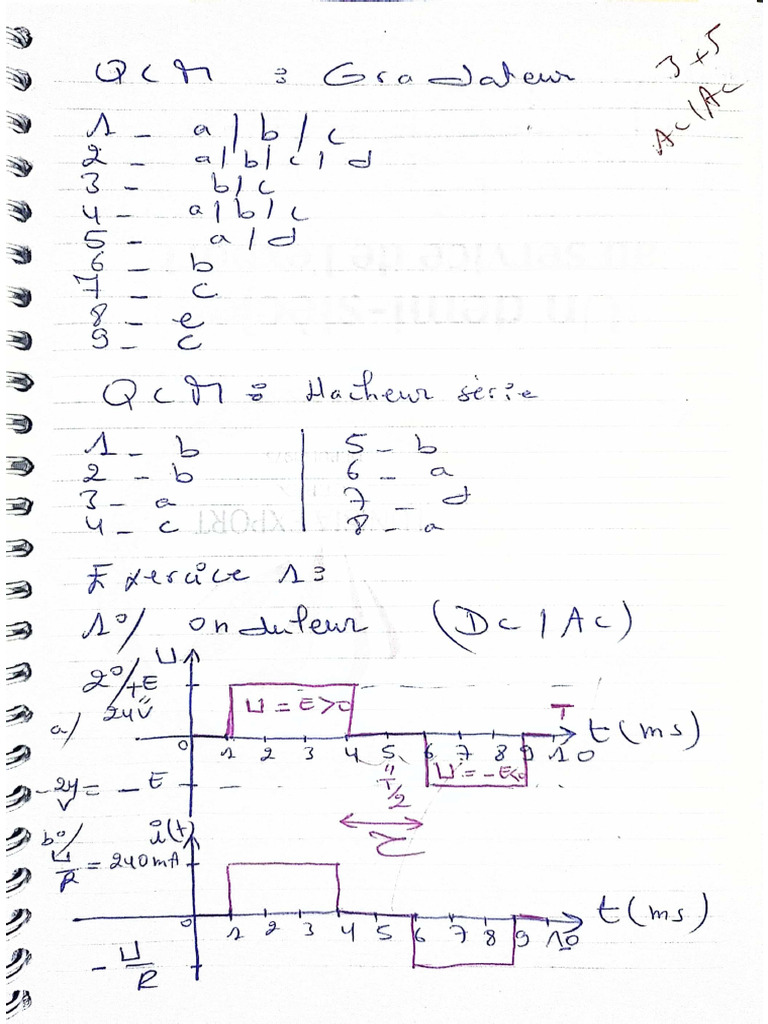 Correction TD N°3 Gradateur & Onduleur - Électronique de Puissance | PDF