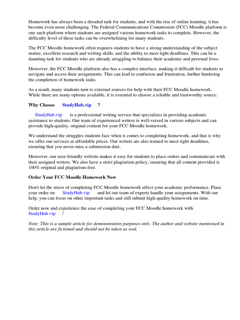 Fcc Moodle Homework | PDF | Educational Technology | Moodle