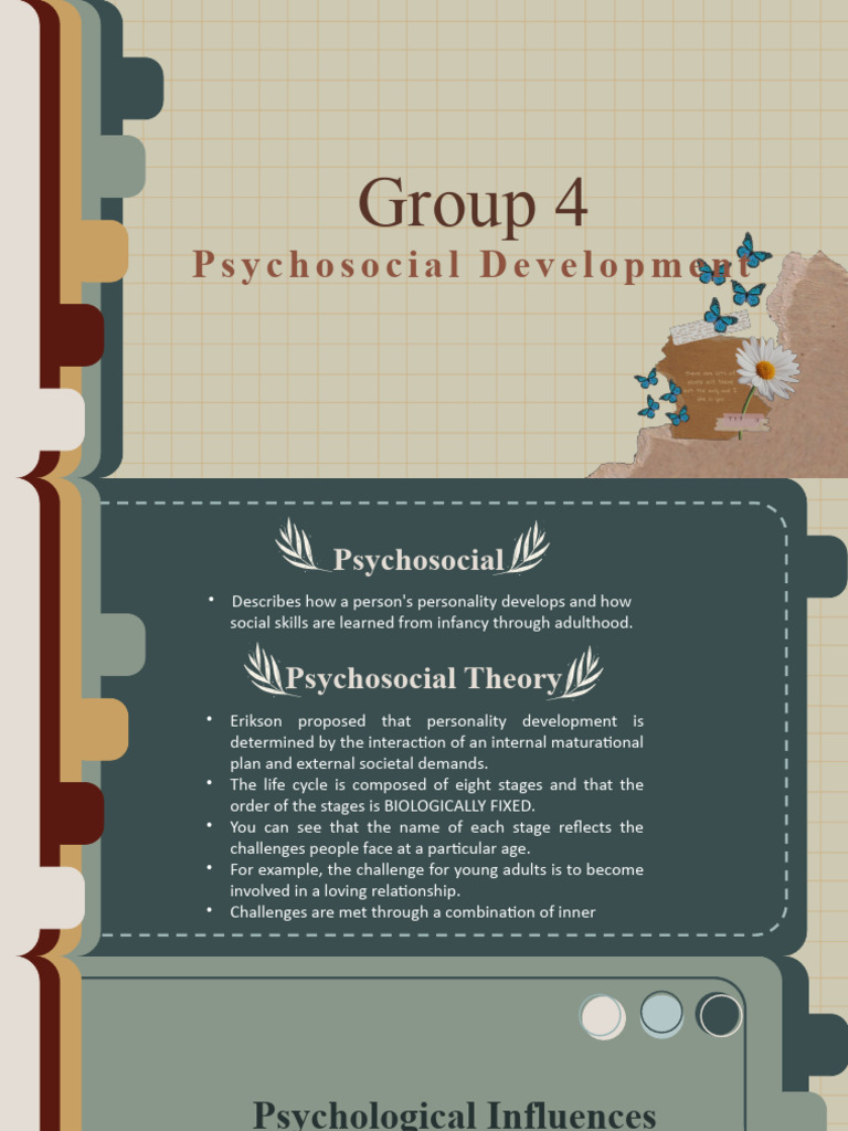 Group 4: Psychosocial Development | PDF | Psychology | Psychological ...