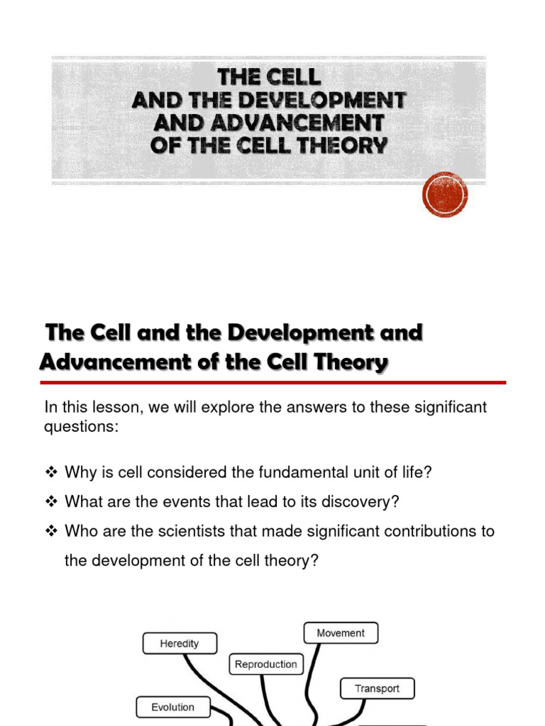Lecture 2 The Cell and Development of Cell Theory | PDF | Endoplasmic ...